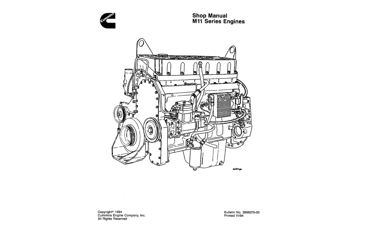 Cummins M11 Series CELECT, CELECT PLUS and STC Diesel Engines set of ...