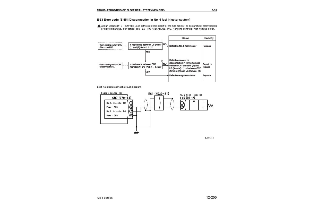 Komatsu SA6D125E-3 and SAA6D125E-3 Diesel Engines (Germany) Workshop ...