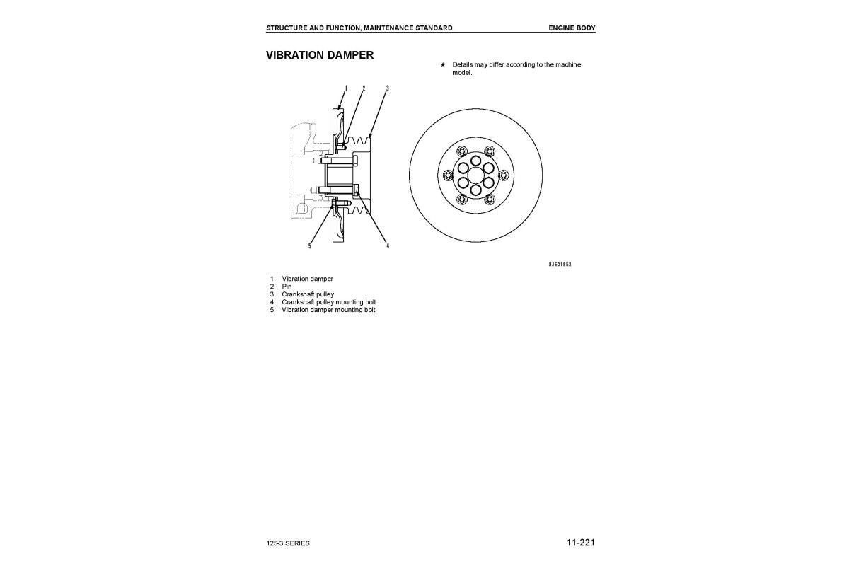 Komatsu SA6D125E-3 and SAA6D125E-3 Diesel Engines (Germany) Workshop ...